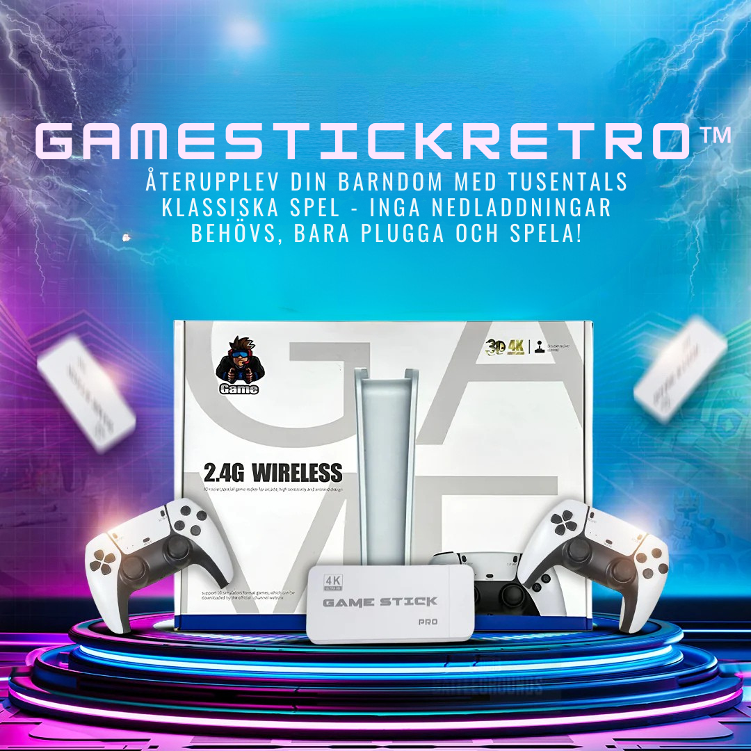 GameStickRetro ™ | Återupplev din barndom med tusentals klassiska spel - inga nedladdningar ...